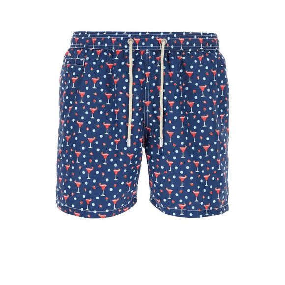 SAINT BARTH | Swim | Saint Barth Printed Polyester Swimming Shorts ...